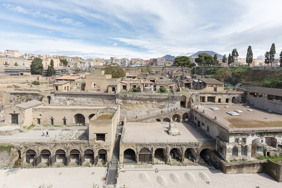 Arched fornici at the ancient Roman city of Herculaneum