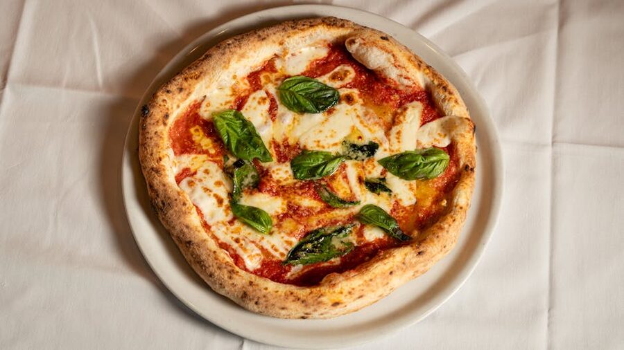 Neapolitan margherita pizza in Naples