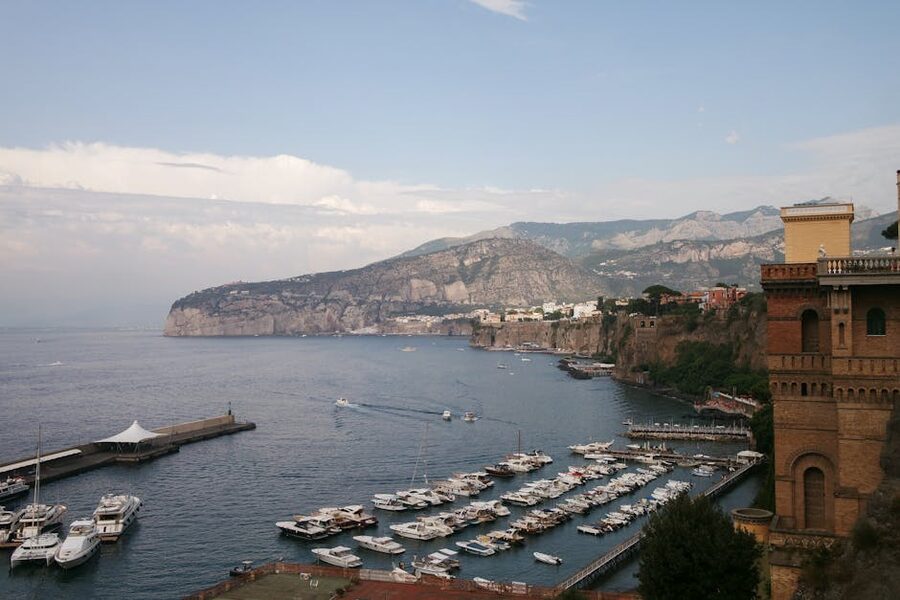 Sorrento marina cliffside coastline
