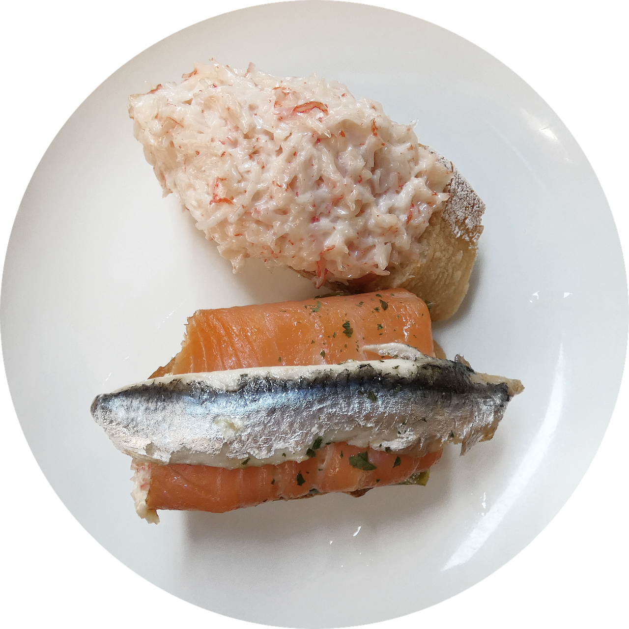 Pintxos with salmon and sardines