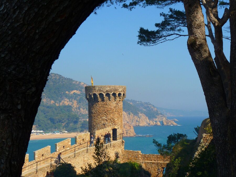 Medieval tower of the Vila Vella at Tossa de Mar