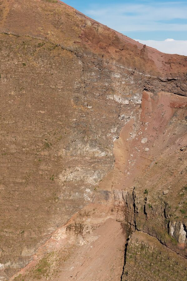 Inside the Mount Vesuvius crater