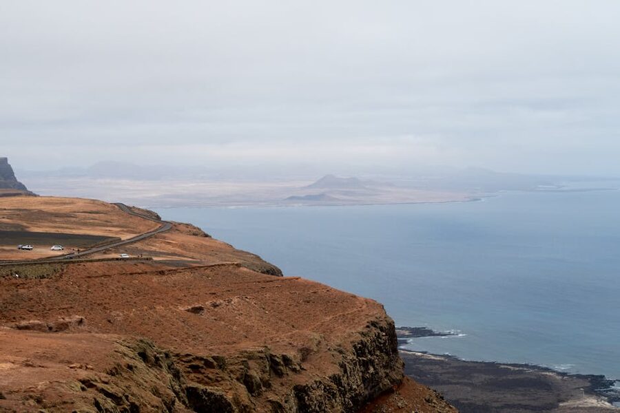 Mirador del Rio scenic coastal road Lanzarote