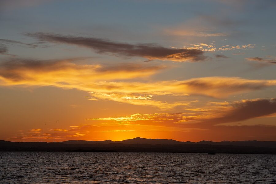 Sunset over La Albufera Valencia