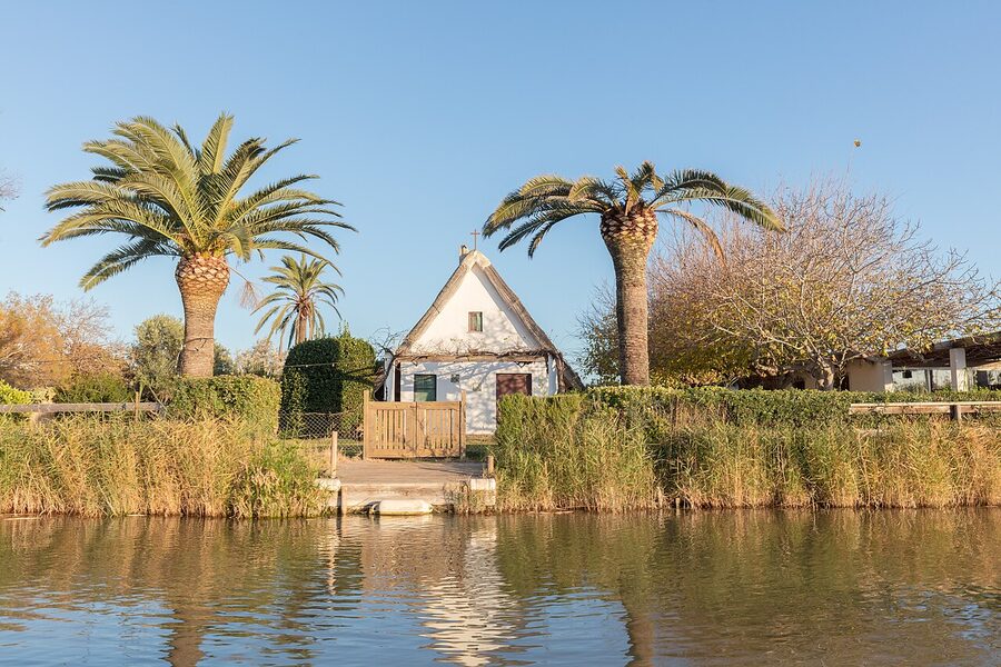 Traditional barraca thatched cottage Albufera