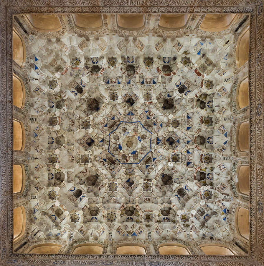 Stucco ceiling Patio de los Leones Alhambra Granada