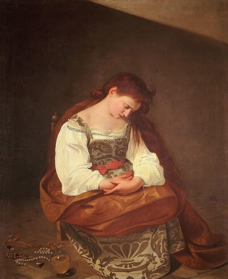 Caravaggio Penitent Magdalene at Doria Pamphilj Gallery
