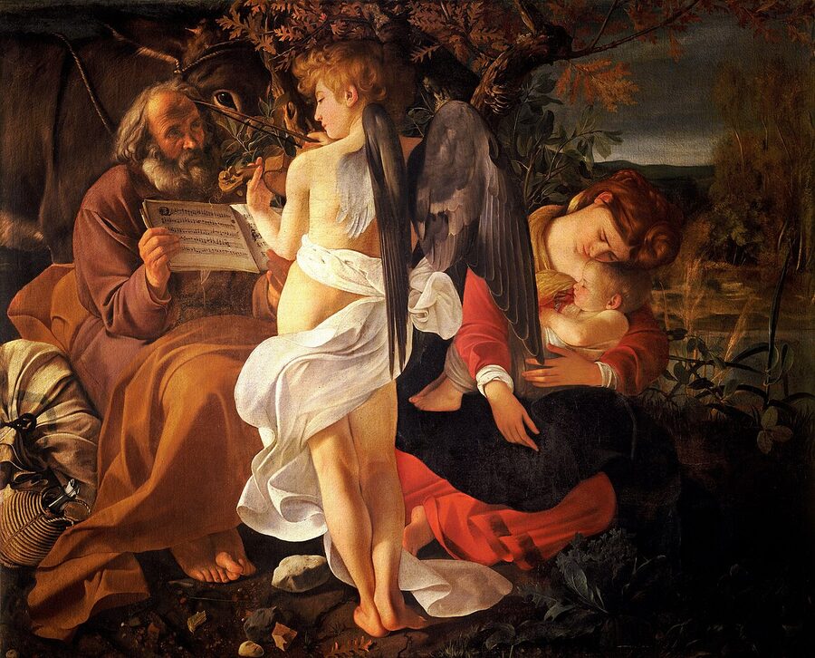 Caravaggio Rest on the Flight into Egypt at Doria Pamphilj