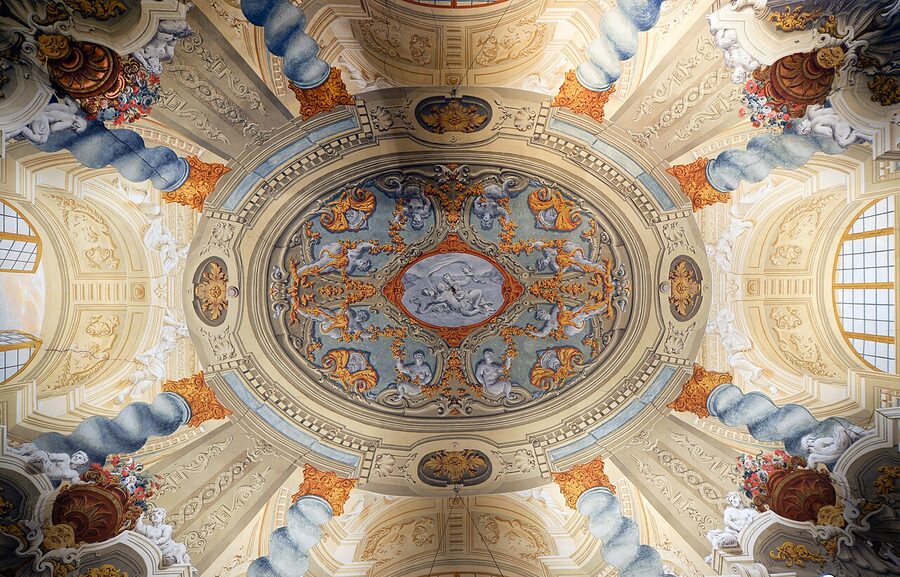 Ceiling fresco detail at Doria Pamphilj, Rome