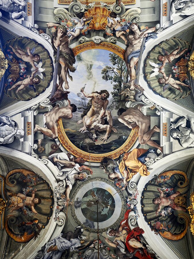 Ceiling of the Hall of Mirrors at Doria Pamphilj