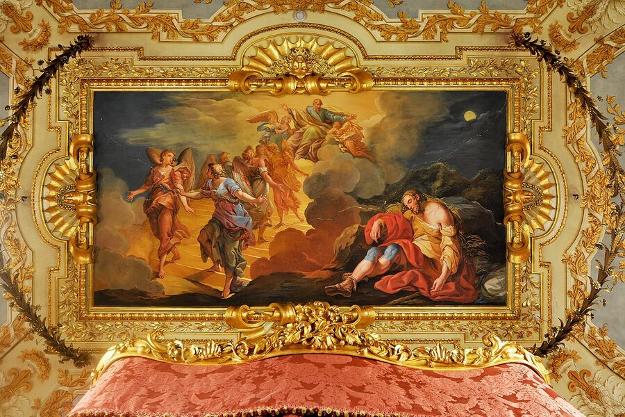 Red Room ceiling at Doria Pamphilj Gallery, Rome