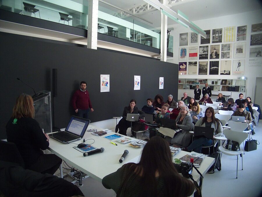 MAXXI event space with visitors