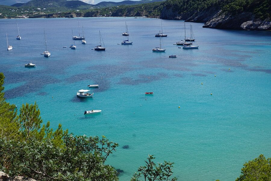 Turquoise bay Ibiza Balearic islands