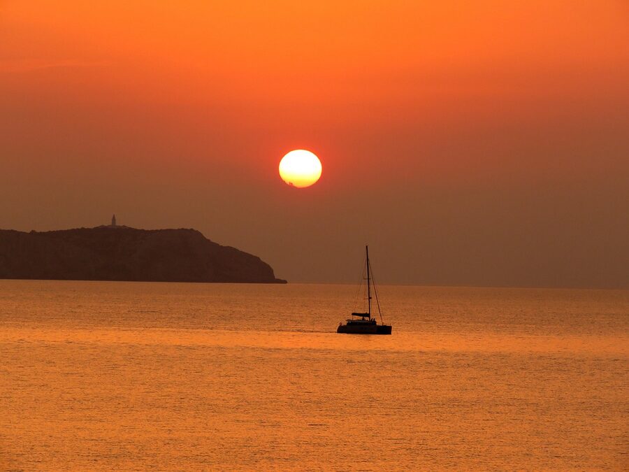 Conejera island sunset Ibiza