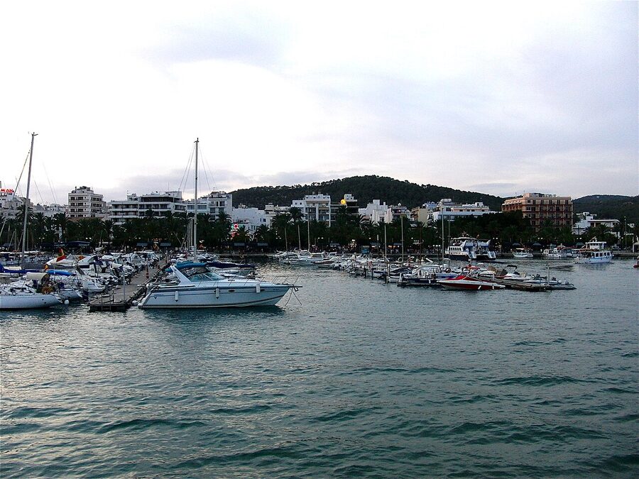 Sant Antoni de Portmany bay wide view