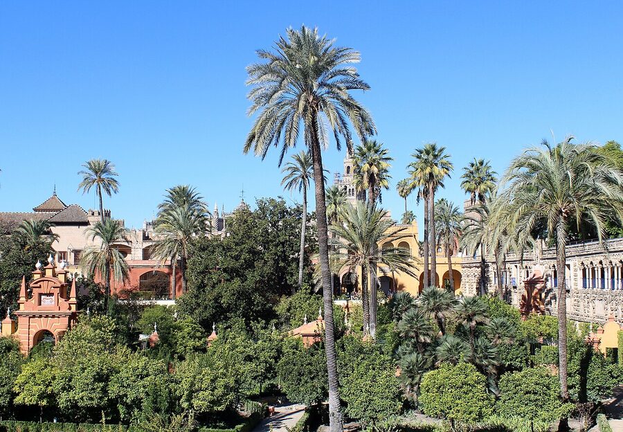 Jardin de las Damas at Alcazar Seville with hedge maze