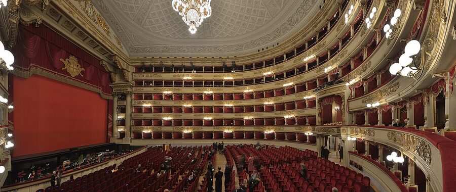 La Scala Milan auditorium wide interior view