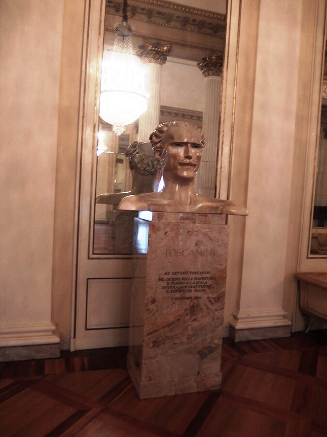 The Toscanini room inside the Museo Teatrale alla Scala
