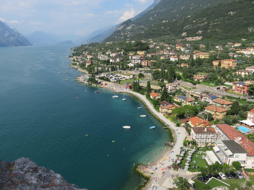 Aerial view of Lake Garda Italy