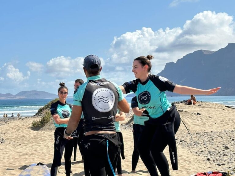 Lanzarote: dynamic surf lessons with friends or private lessons in Famara - The Itinerary: What Youre Likely to Experience