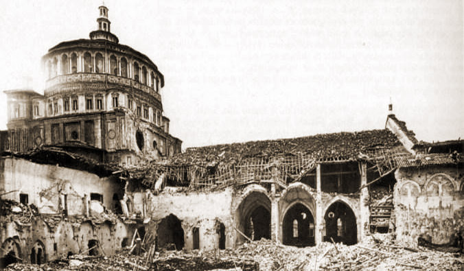 Santa Maria delle Grazie after 1943 Allied bombing damage
