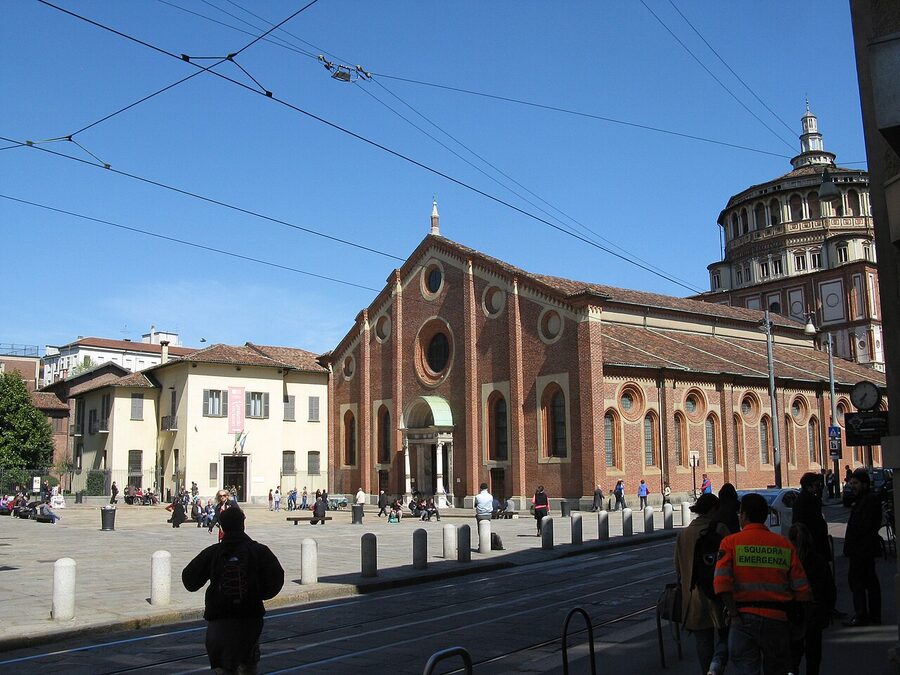 Wide exterior view of Santa Maria delle Grazie
