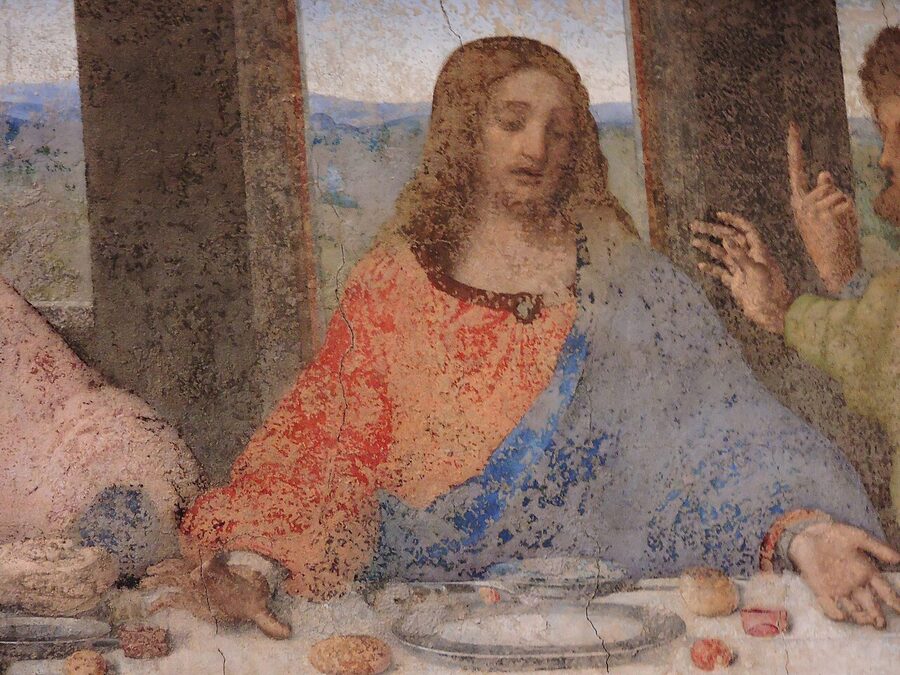 Detail of the apostles in The Last Supper