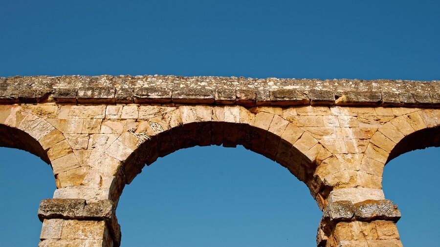 Les Ferreres Aqueduct stone arches near Tarragona