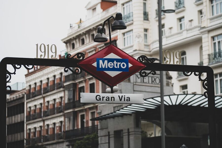 Gran Via metro entrance Madrid