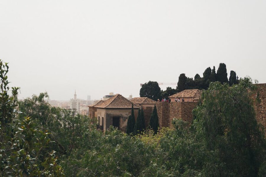 Historic walls and rooftops Málaga
