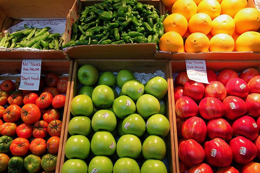 Fruit stall at Mercado de San Miguel Madrid