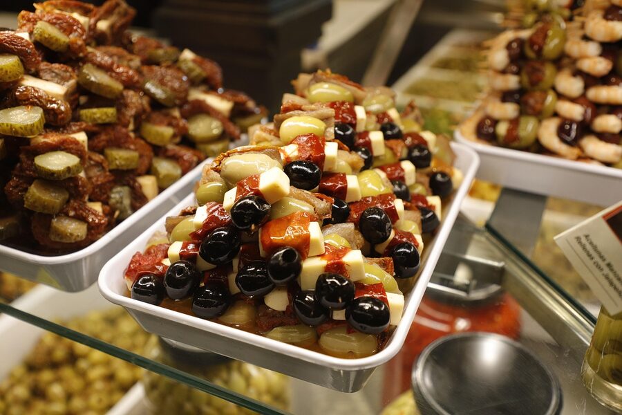 Mercado San Miguel olives and pickles stall