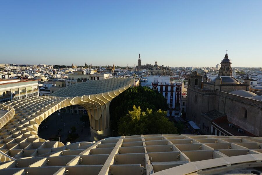 Metropol Parasol Seville at sunset