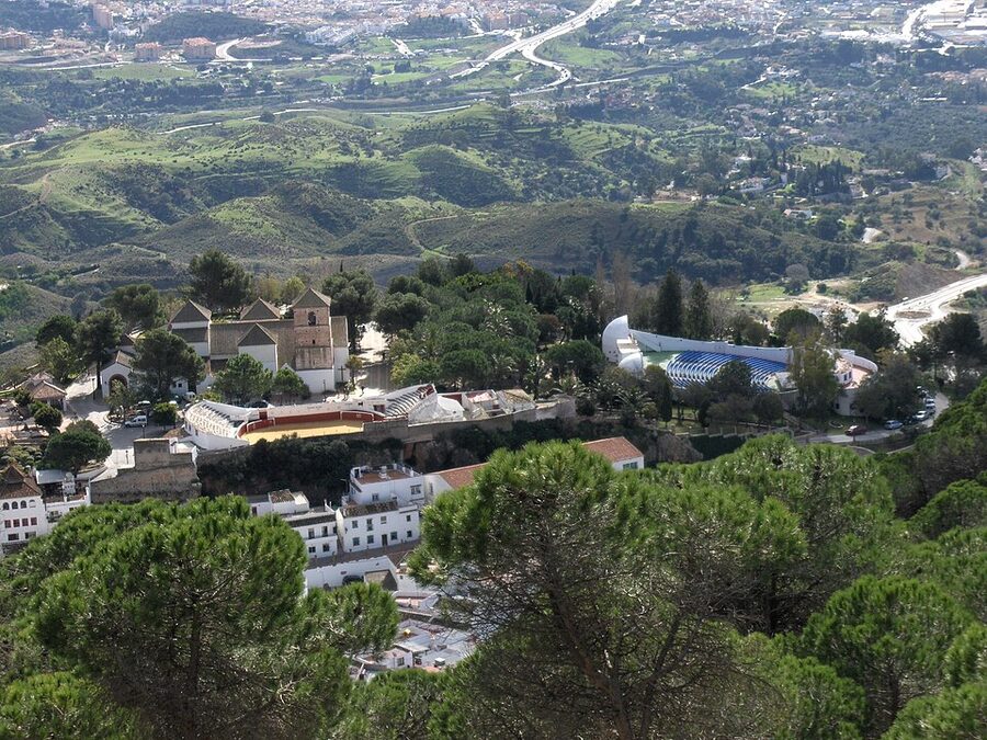 View from Mijas mirador over the Mediterranean coastline