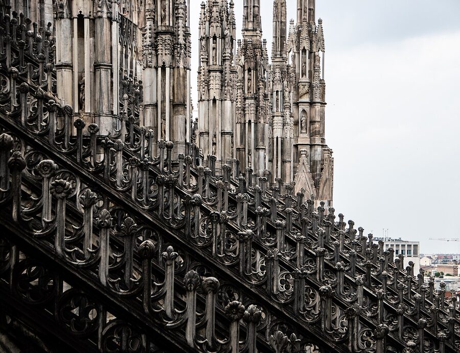 Flying buttresses of Milan Cathedral