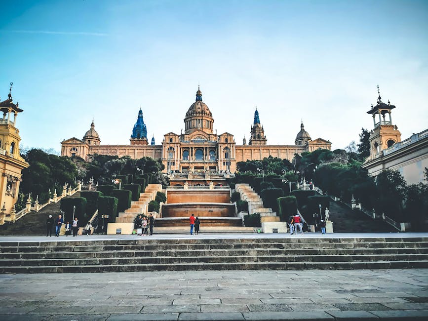 MNAC Palau Nacional grand staircases Montjuïc Barcelona
