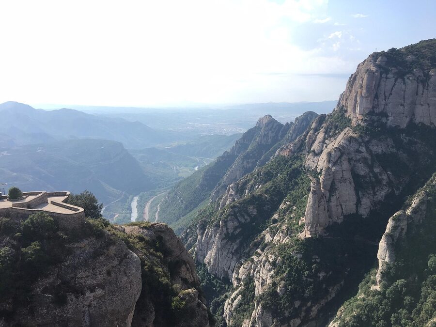 Scenic Montserrat mountain ridges in spring