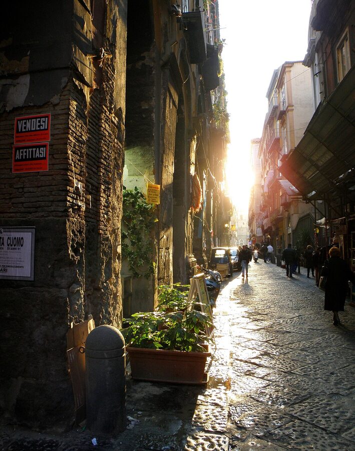 Via dei Tribunali in the Naples historic centre