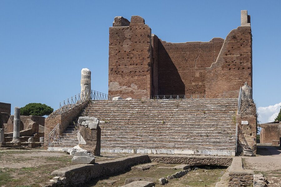 Steps of the Capitolium temple at Ostia Antica