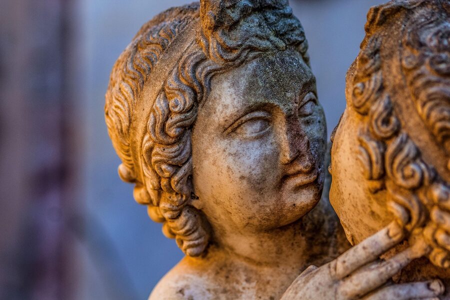 Sculpture group at Ostia Antica