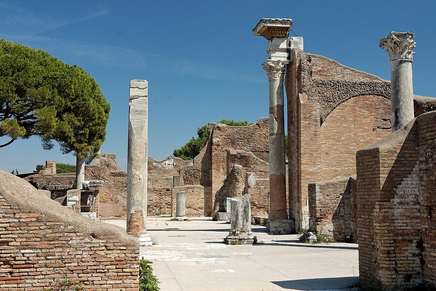Frigidarium of the Forum Baths at Ostia Antica