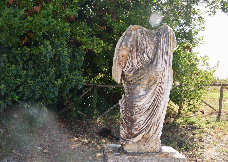 Ancient statue at Ostia Antica