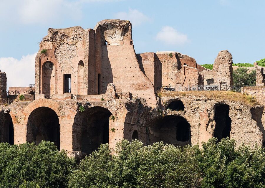 Palatine Hill seen from the Circus Maximus, Rome