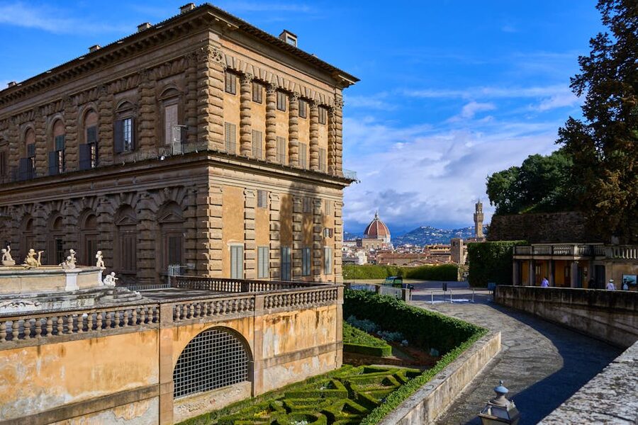 Pitti Palace with Florence skyline behind