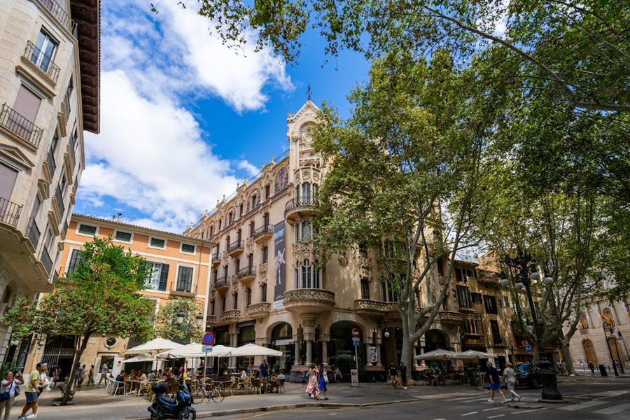 Edifici La Caixa Art Nouveau building in Palma de Mallorca