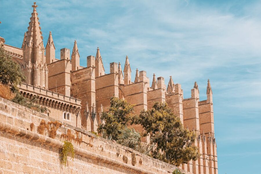 La Seu Gothic cathedral facade in Palma de Mallorca