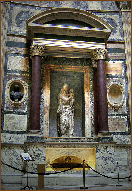 Raphael tomb in the Pantheon Rome