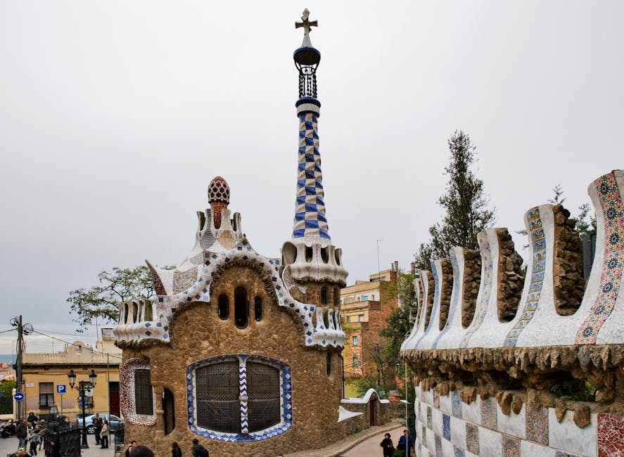 Park Guell architectural design Barcelona