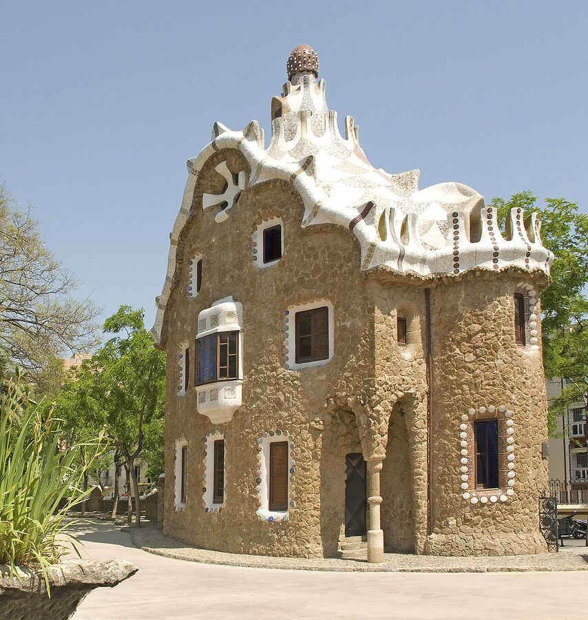 Park Guell entrance pavilion gingerbread house Barcelona
