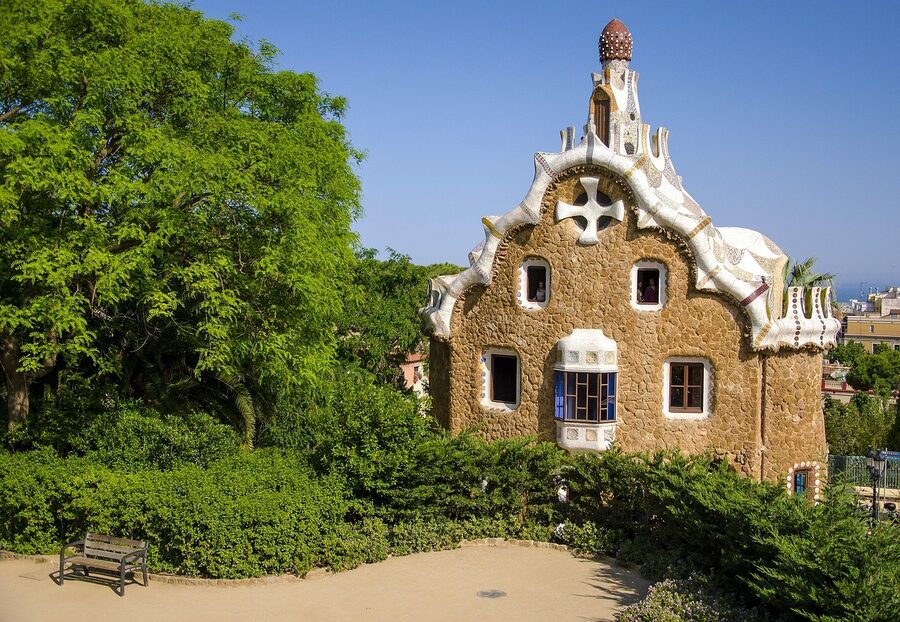 Park Guell fairytale mosaic house Barcelona